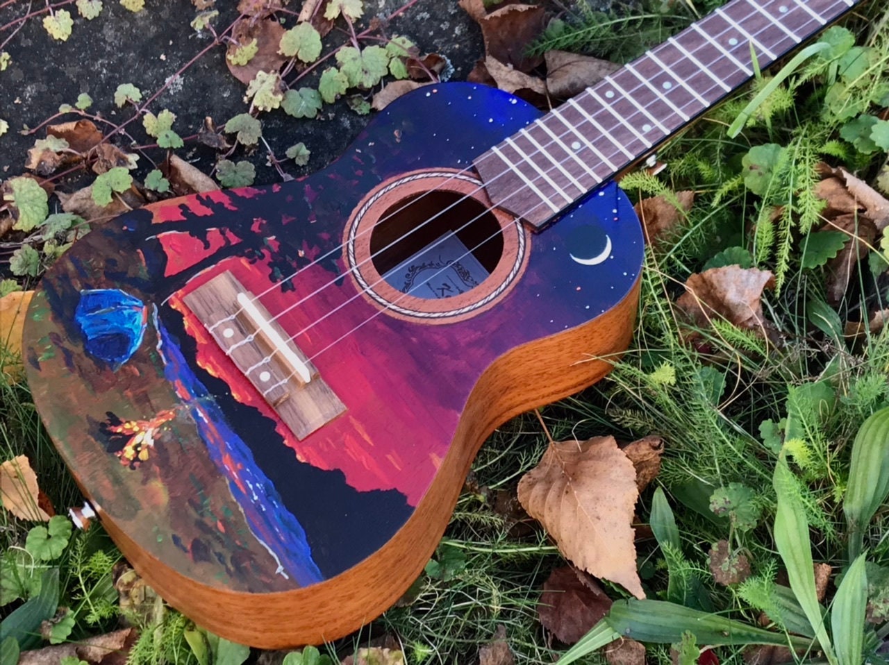 Hand-painted Baritone Tenor Concert or Soprano Ukulele: - Etsy