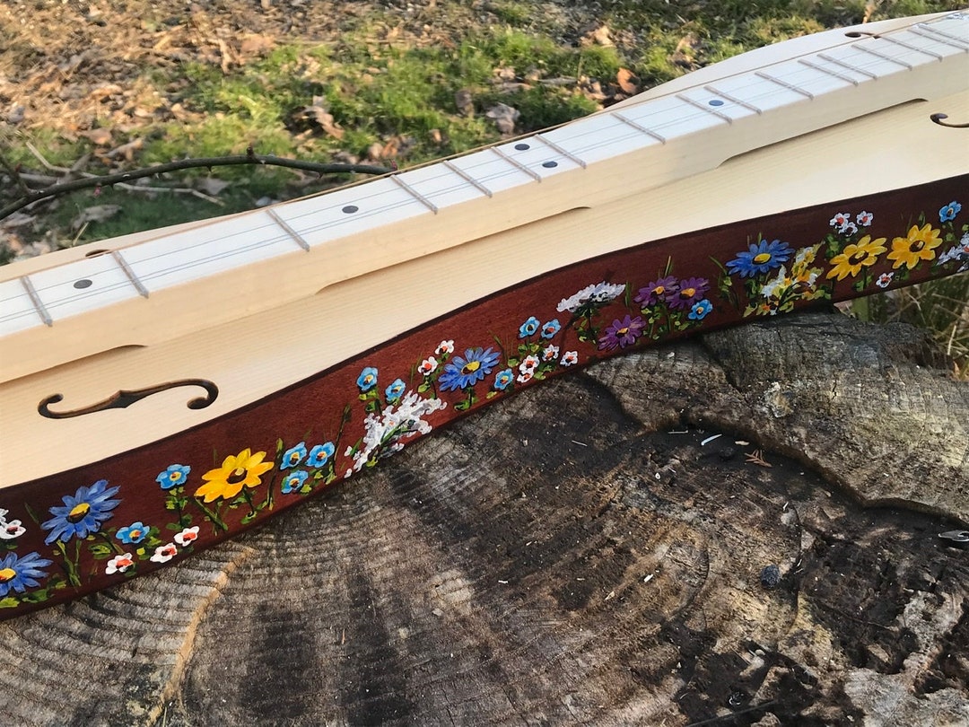 Hand-decorated Mountain Dulcimer, Hora Brand - Appalachian Meadow ...