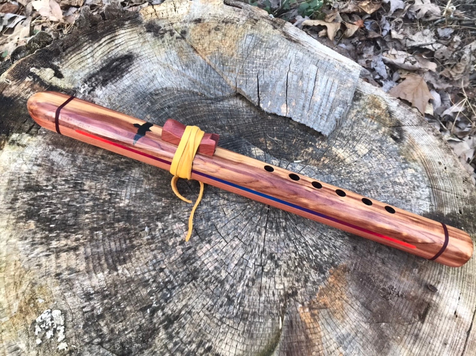Native-american Style Cedar Flute Sunrise Design - Etsy