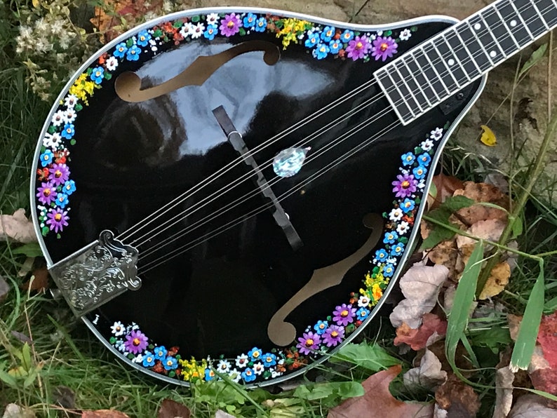 Hand-painted Mandolin: Wildflower Meadow Design - Etsy