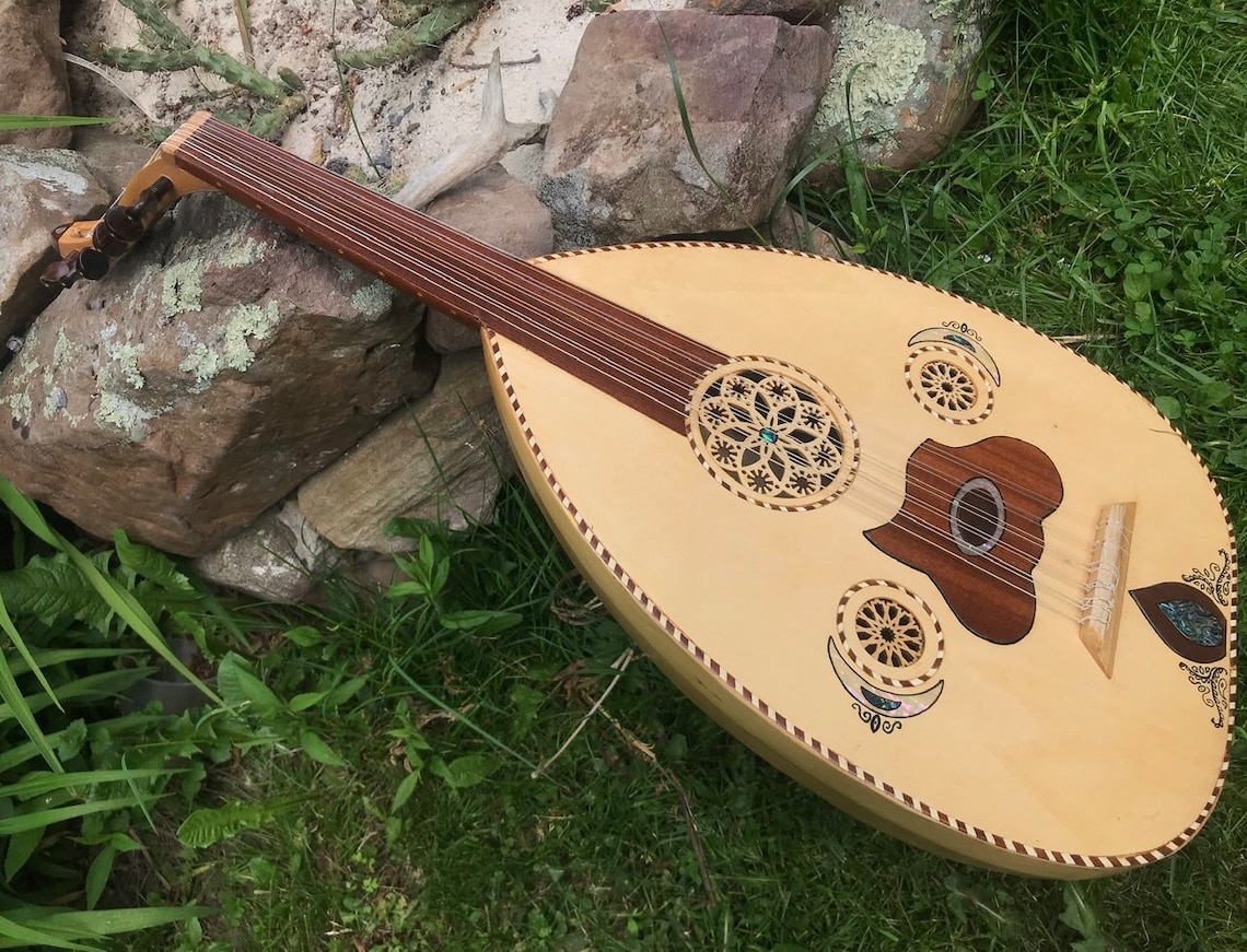 Arabic Oud: Beginner Oud With Abalone/scroll Design - Etsy