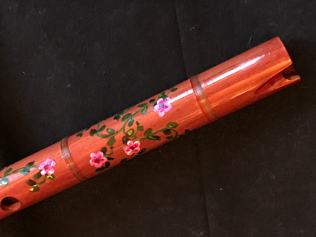 Andean Wood Quena Flute - Tropical Vine Design - Etsy