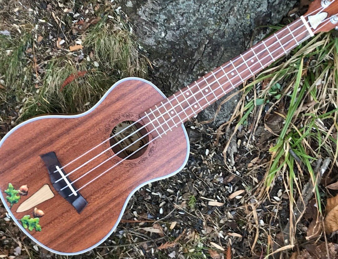 Hand-customized Ukulele: Oak Woods Design - Etsy