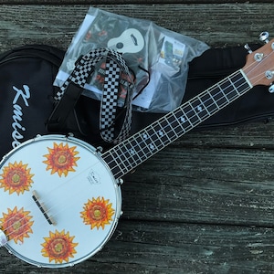 Hand-painted Banjolele: Sunflower Delight Design - Etsy