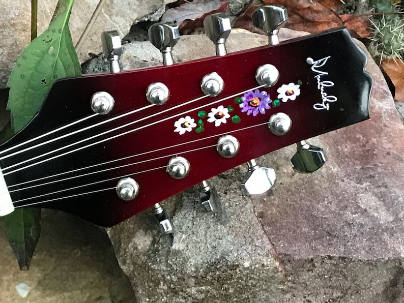 Hand-painted Mandolin: Wildflower Meadow Design - Etsy