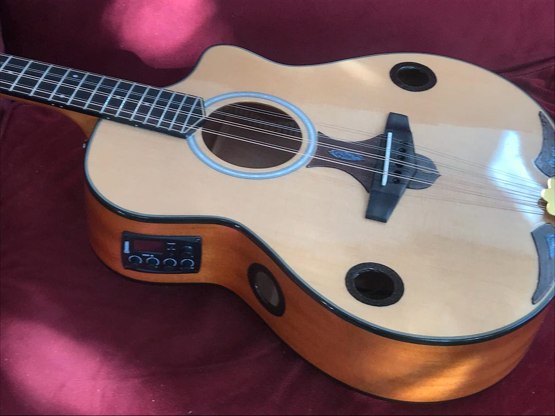 Octave Mandolin / Irish Bouzouki Hybrid - 3/4 Size Vangoa Guitar Walnut ...