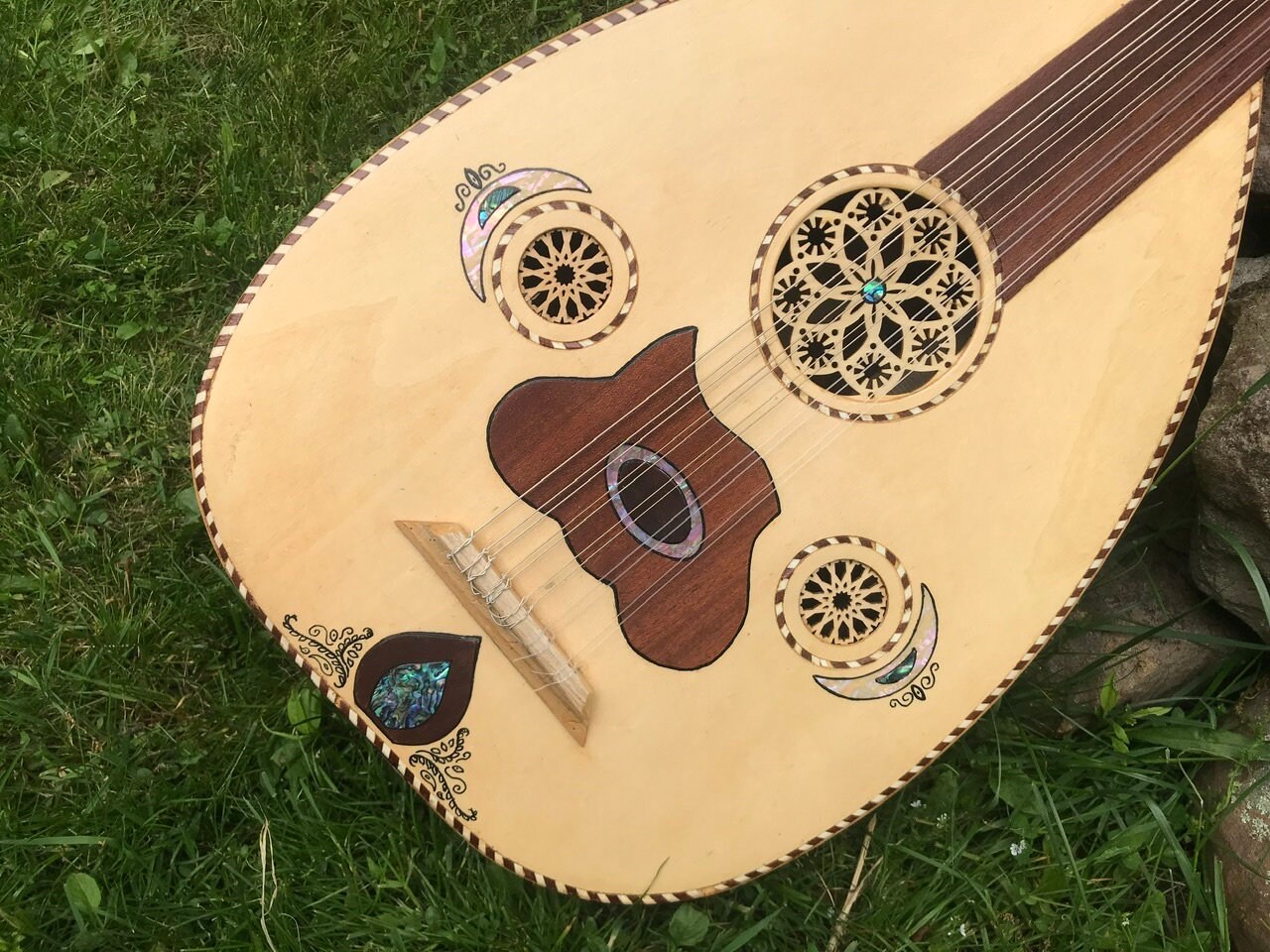 Arabic Oud: Beginner Oud With Abalone/scroll Design - Etsy