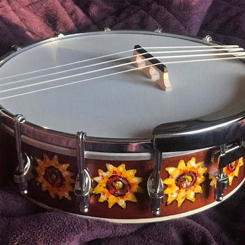 Hand-painted Banjolele: Sunflower Delight Design - Etsy