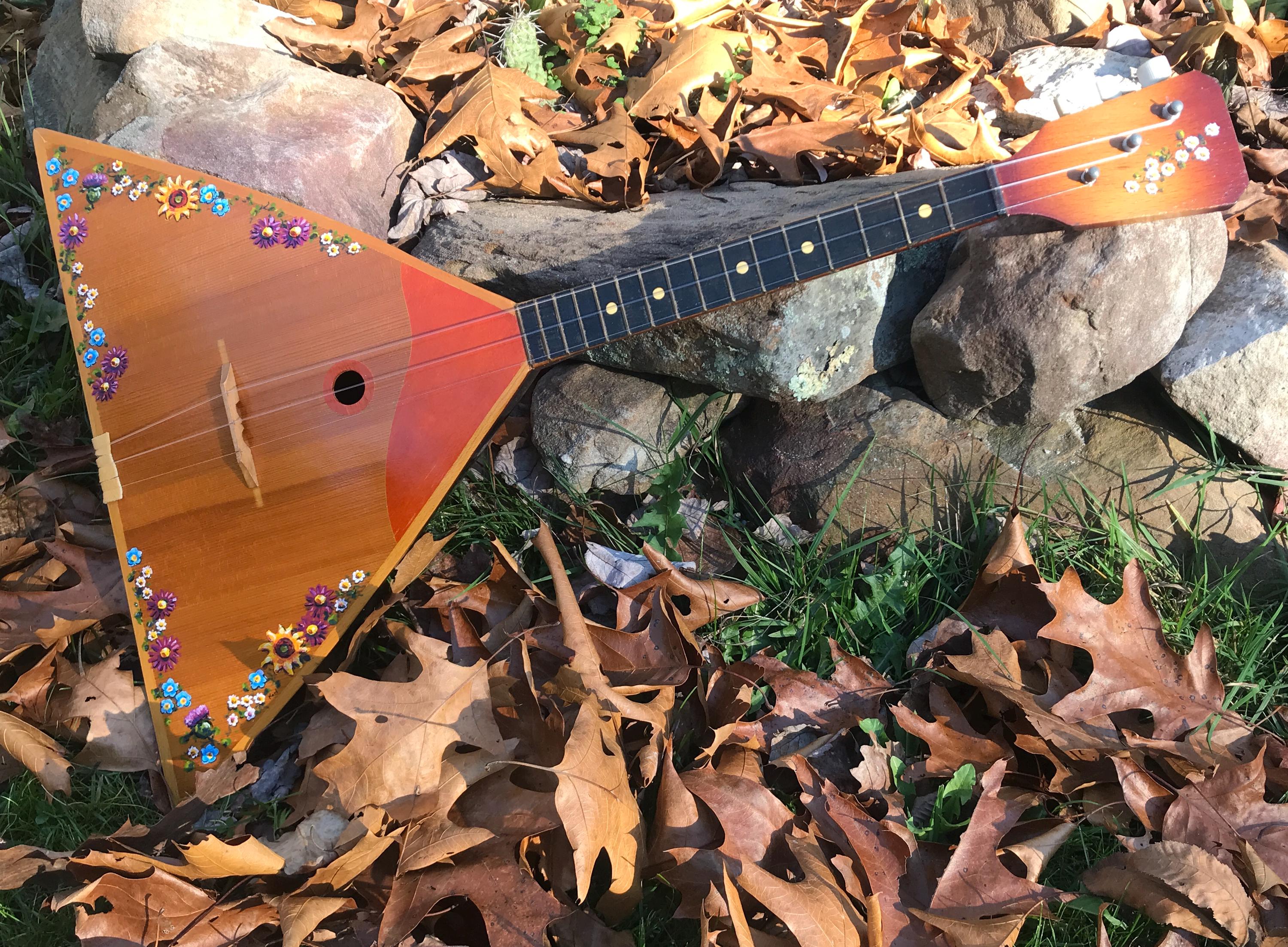 Hand-painted Vintage Balalaika: Russian Wildflower Meadow Design - Etsy