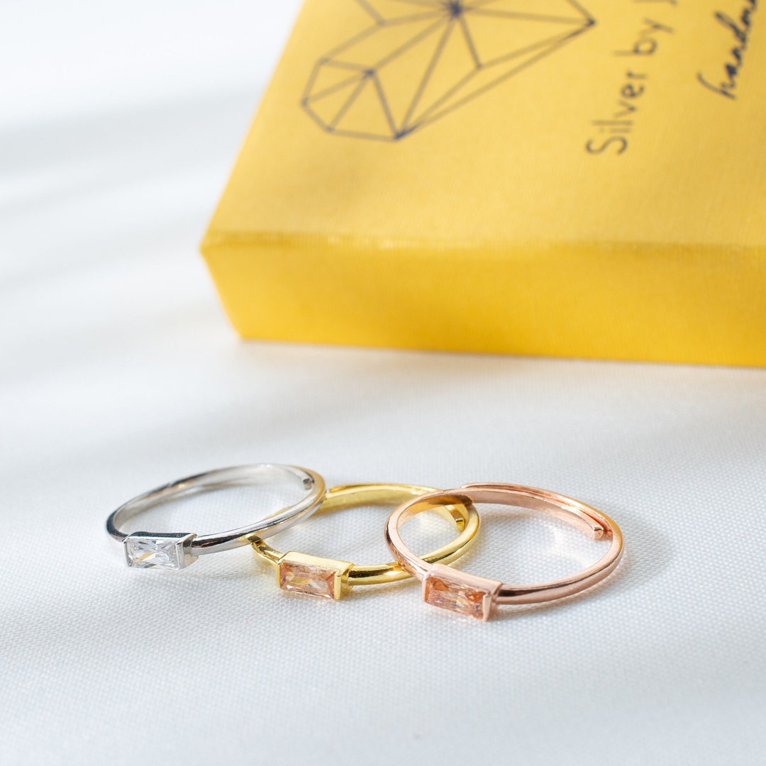 Adjustable Birthstone Ring, November Birthstone Ring, April Birthstone ...