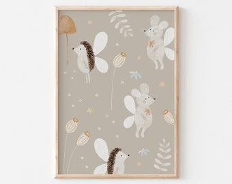 Poster Waldtiere Set A4 & A3 Kinderposter Poster Kinderzimmer Poster ...