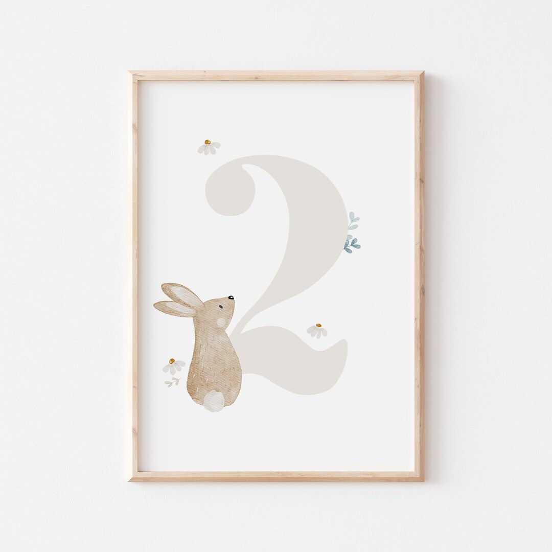 Poster Number 2 A4 Children's Poster Poster Children's Room Poster Baby ...