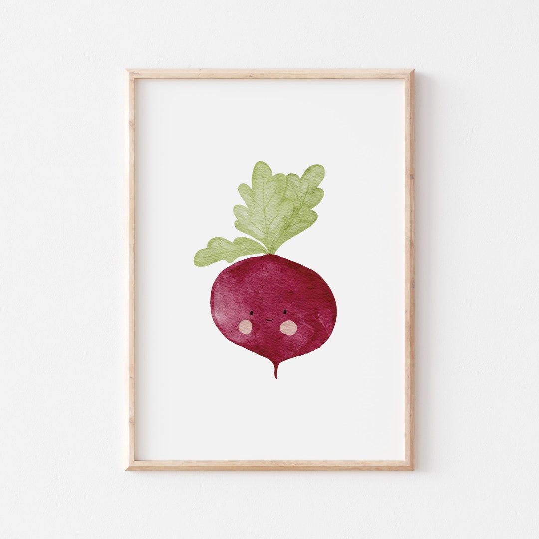 Beetroot Poster A4 Children's Poster Children's Room Poster Baby Gift ...