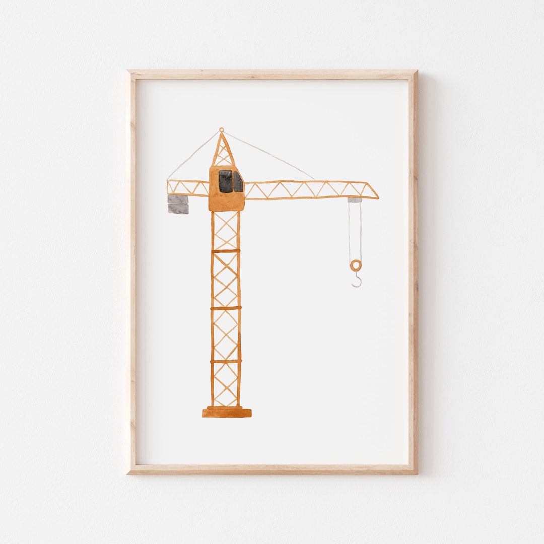 Poster Construction Site A4 Children's Poster Poster Children's Room ...