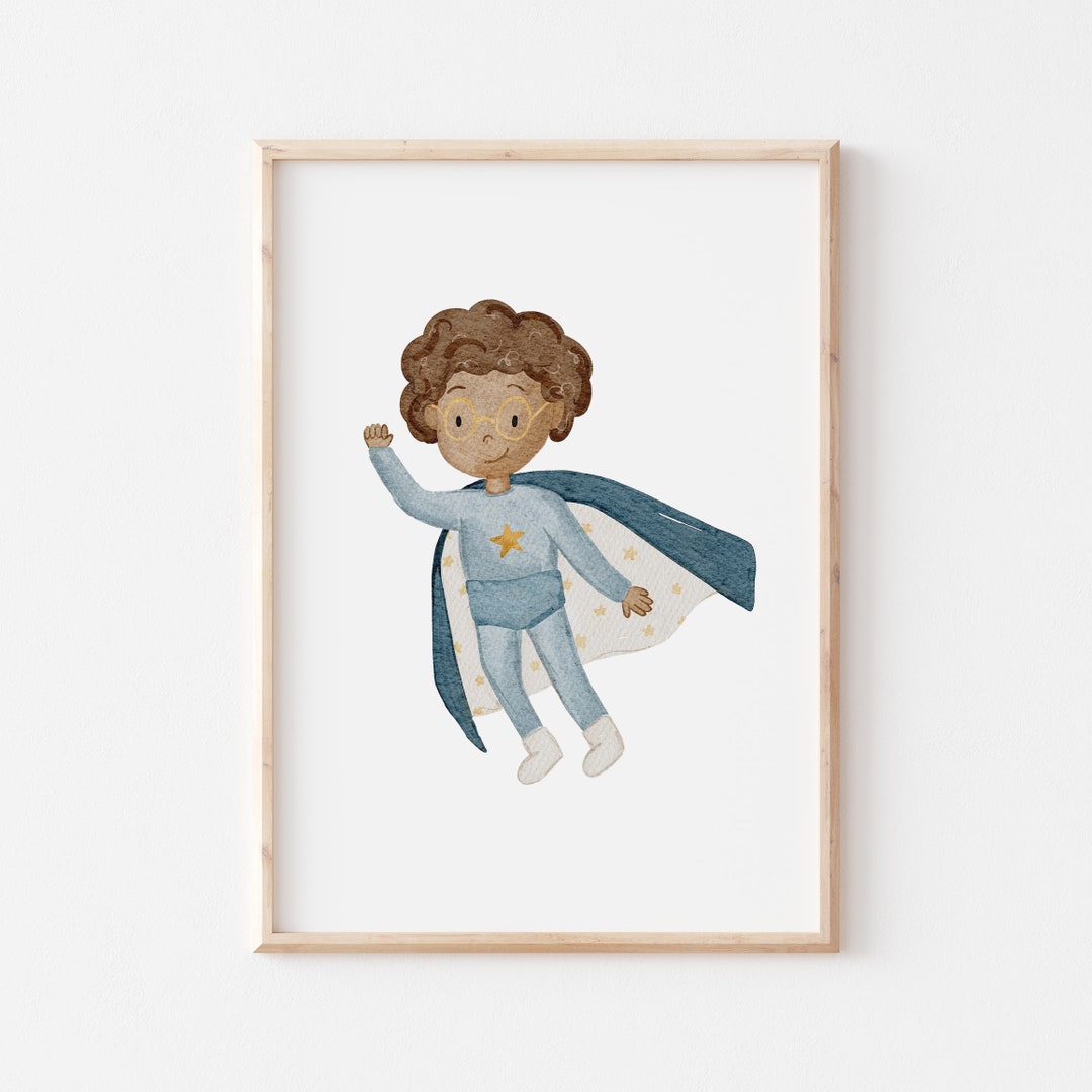 Poster Superhero A4 Baby Poster Children's Poster Children's Room ...
