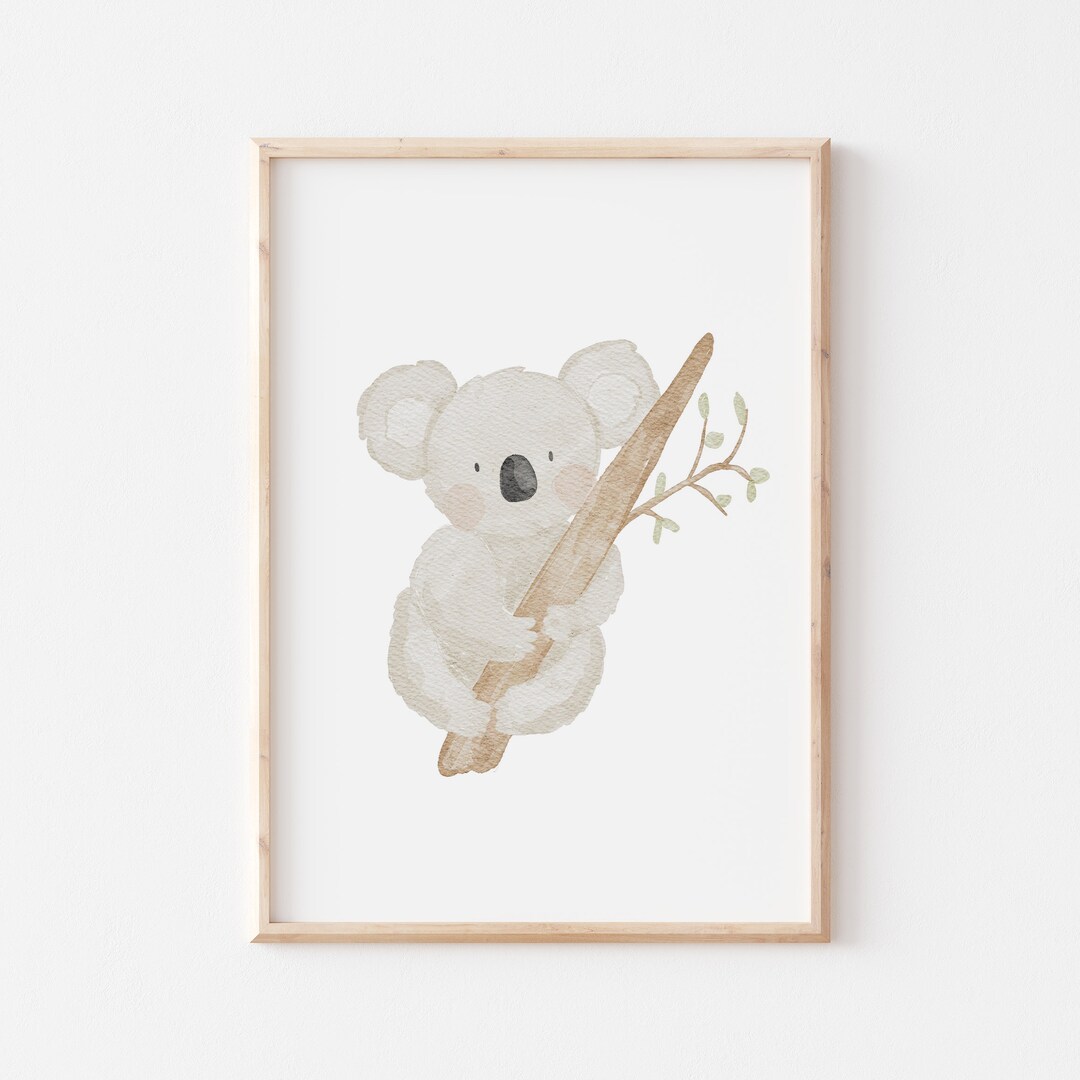 Poster Australien Koala A4 & A3 Kinderposter Poster Kinderzimmer Poster ...