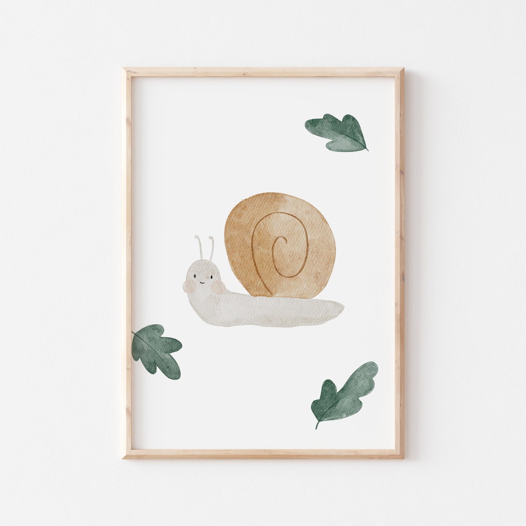 Poster Snail A4 & A3 Children's Poster Poster Children's Room Poster ...