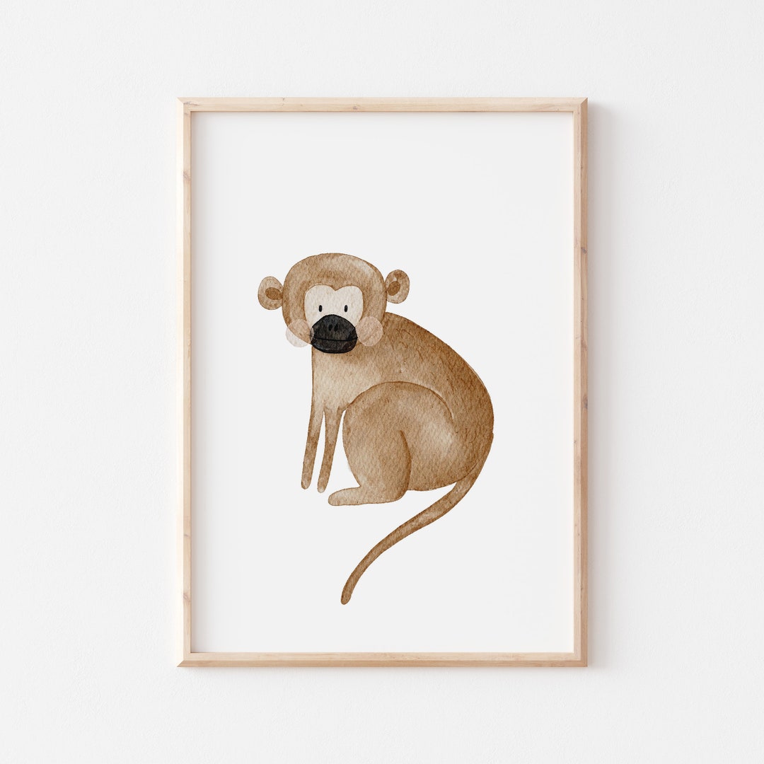 Poster Monkey A4 & A3 Children's Poster Poster Children's Room Poster ...