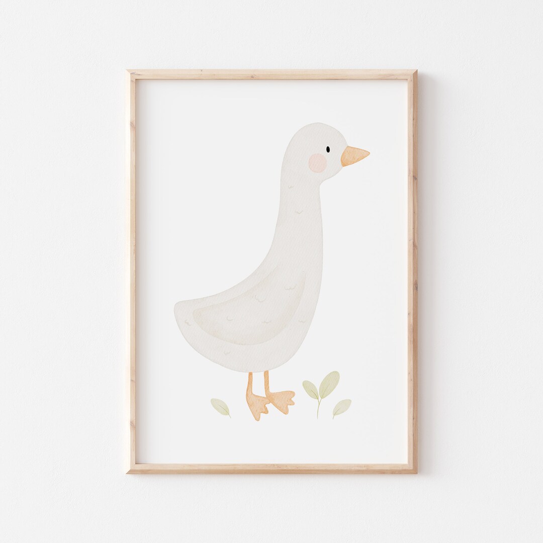 Poster Goose A4 Children's Poster Poster Spring Children's Room Poster ...
