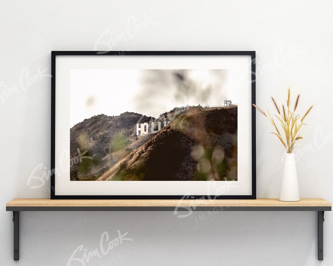 Hollywood Sign Print, Hollywood Sign Los Angeles, Hollywood Photo ...