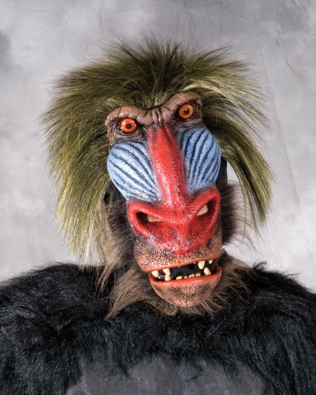 Baboon Mask Primate Animal Scary Movable Mouth Halloween - Etsy