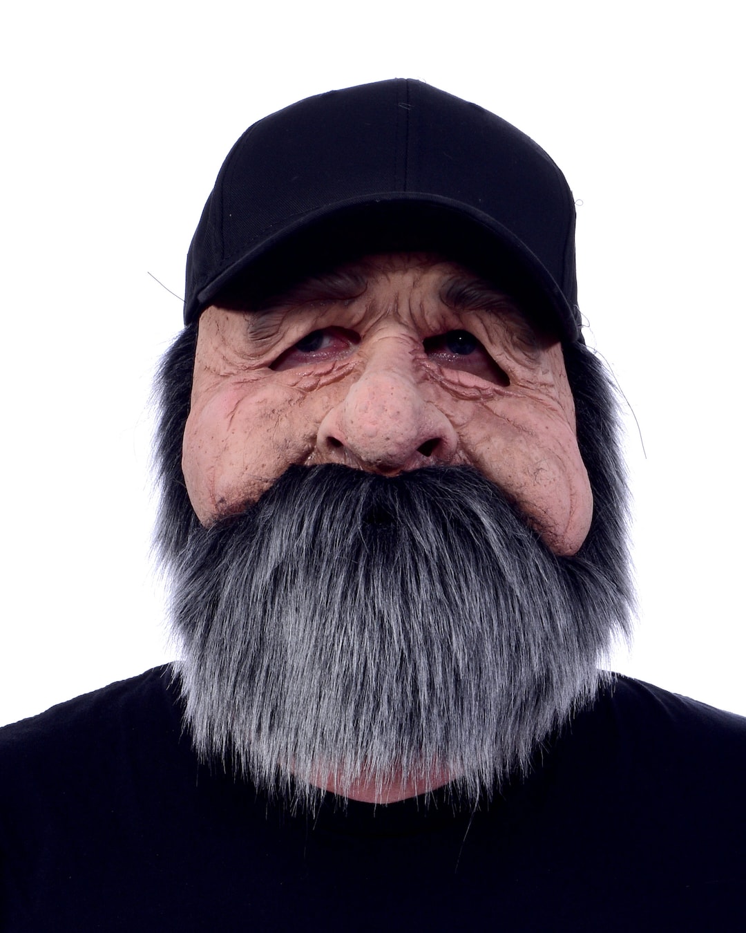 Old Man Milton Mask Costume Goofy Beard Moustache Baseball Cap ...