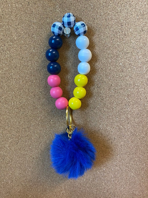 Wood Bead Key Fob - Etsy