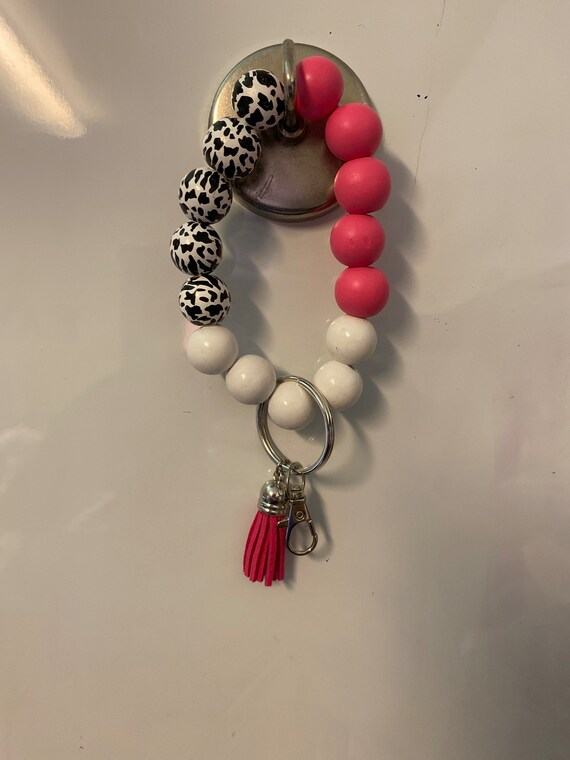 Wood Bead Key Fob - Etsy