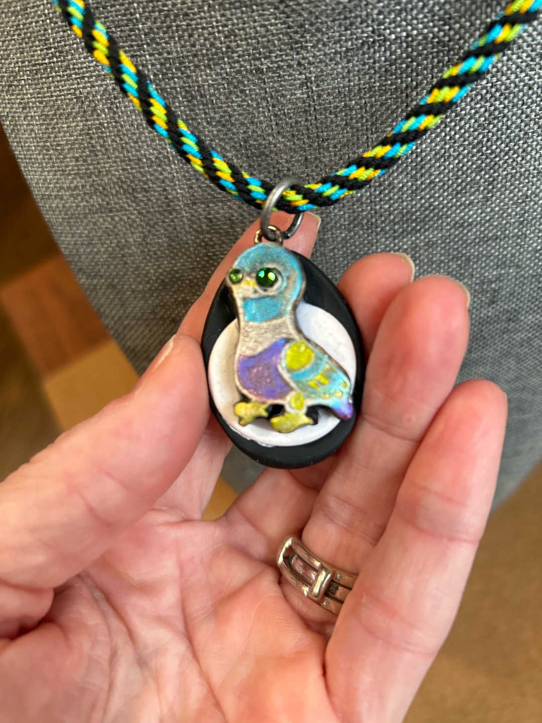 Pigeon Necklace,pigeons Playing Ping Pong,pppp Necklace,one of a Kind ...