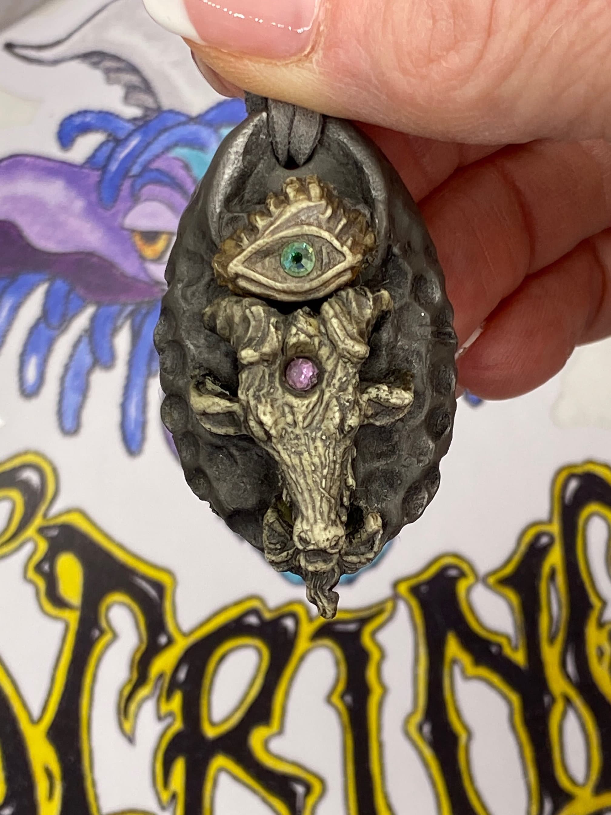 Billy Strings Goat Pendantthe Three Eyed Goat Bmfscrystal - Etsy