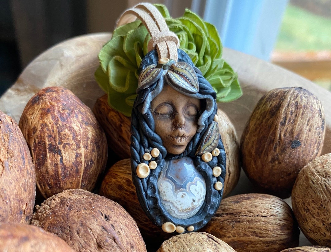 Water Sign Amulet,nymph,talisman,jasper Stone Amulet,high Vibration ...