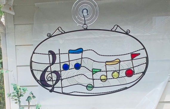 6 X 11 Horizontal Oval Music Notes/lg Suction Cup Incl/ - Etsy