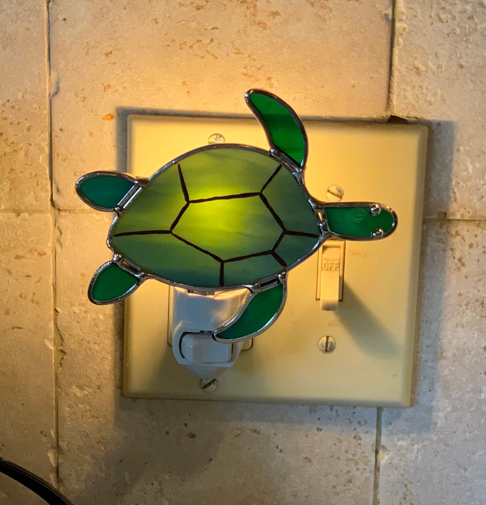 Stained Glass Turtle Night Light/ Sea Turtle/ Wall Light/ | Etsy
