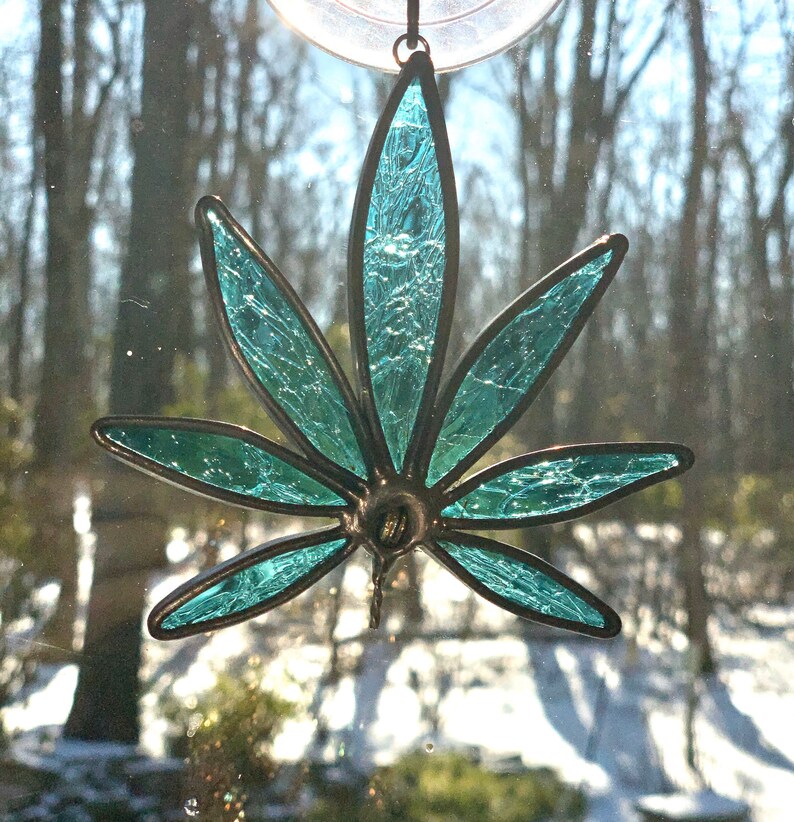Mini Cannabis Leaves. Marijuana Leaf/ Iridescent Green to Rare - Etsy