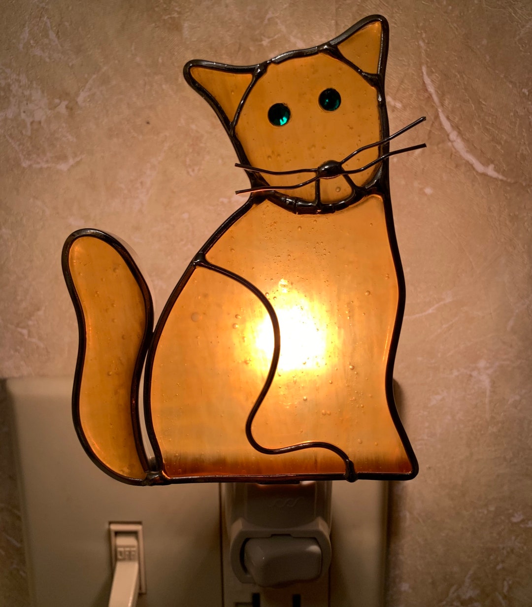 Kitty Night Light/ Black Cat Night Light/tan Cat Night Light/ White Cat ...