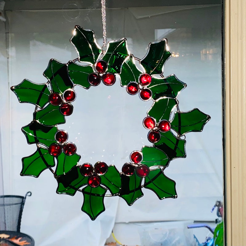 Stained Glass Wreath - Etsy