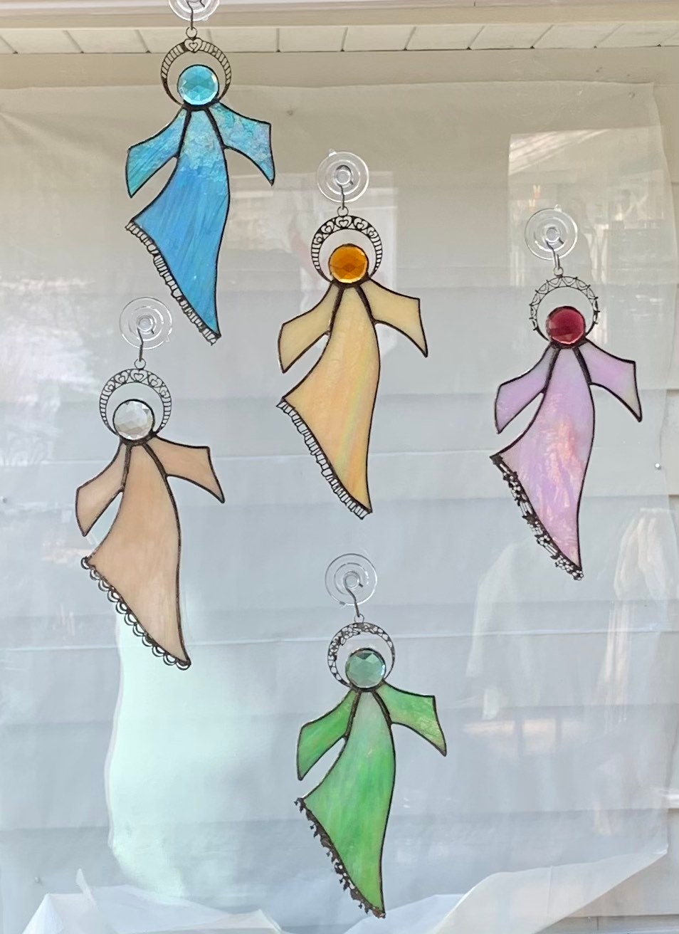 Stylized Angel/ 4 W X 7h Stained Glass Angel/ Angel - Etsy