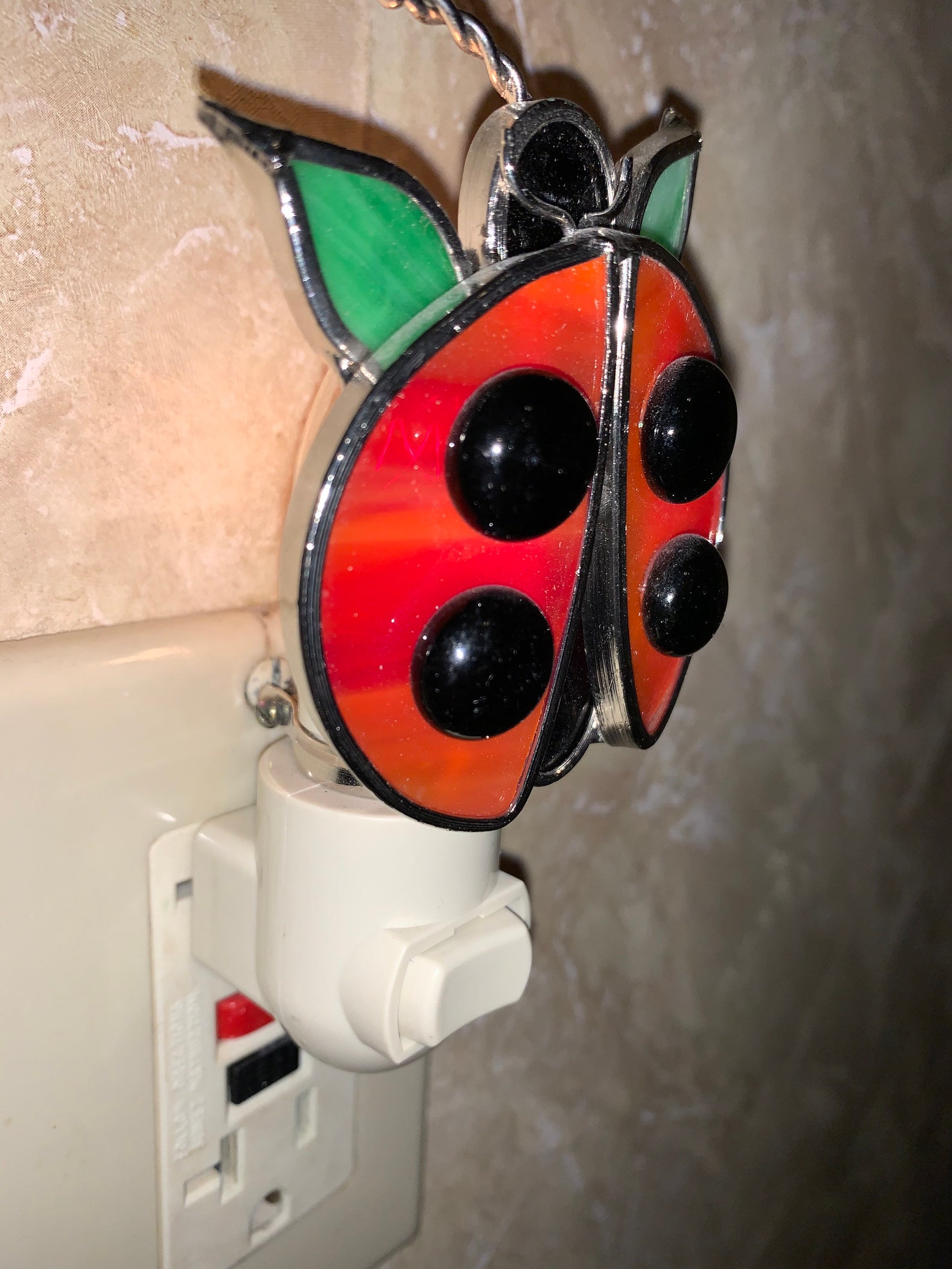 Stained Glass Ladybug Night Light/ Wall Light/ Electric / - Etsy