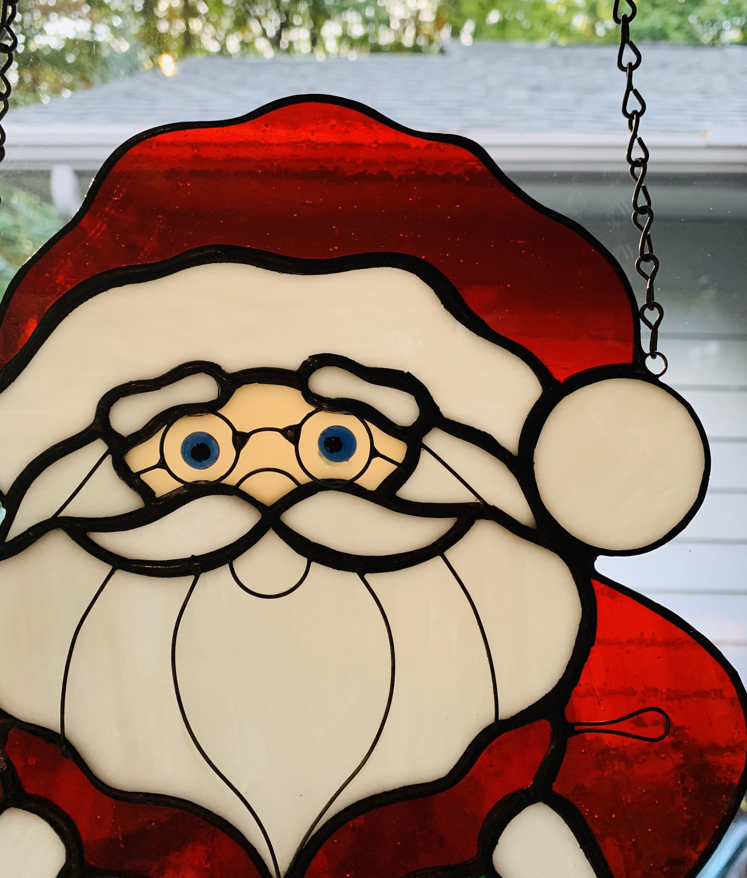 9X15 Santa Claus/ Stained Glass Santa Clause/ Large Santa | Etsy