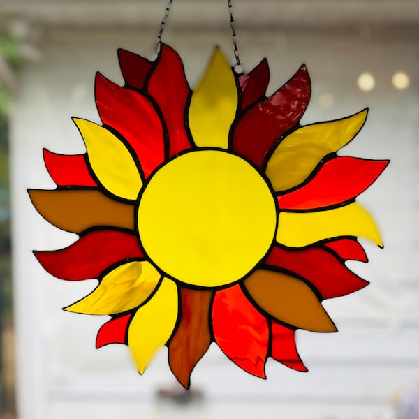 Stained Glass Sun - Etsy