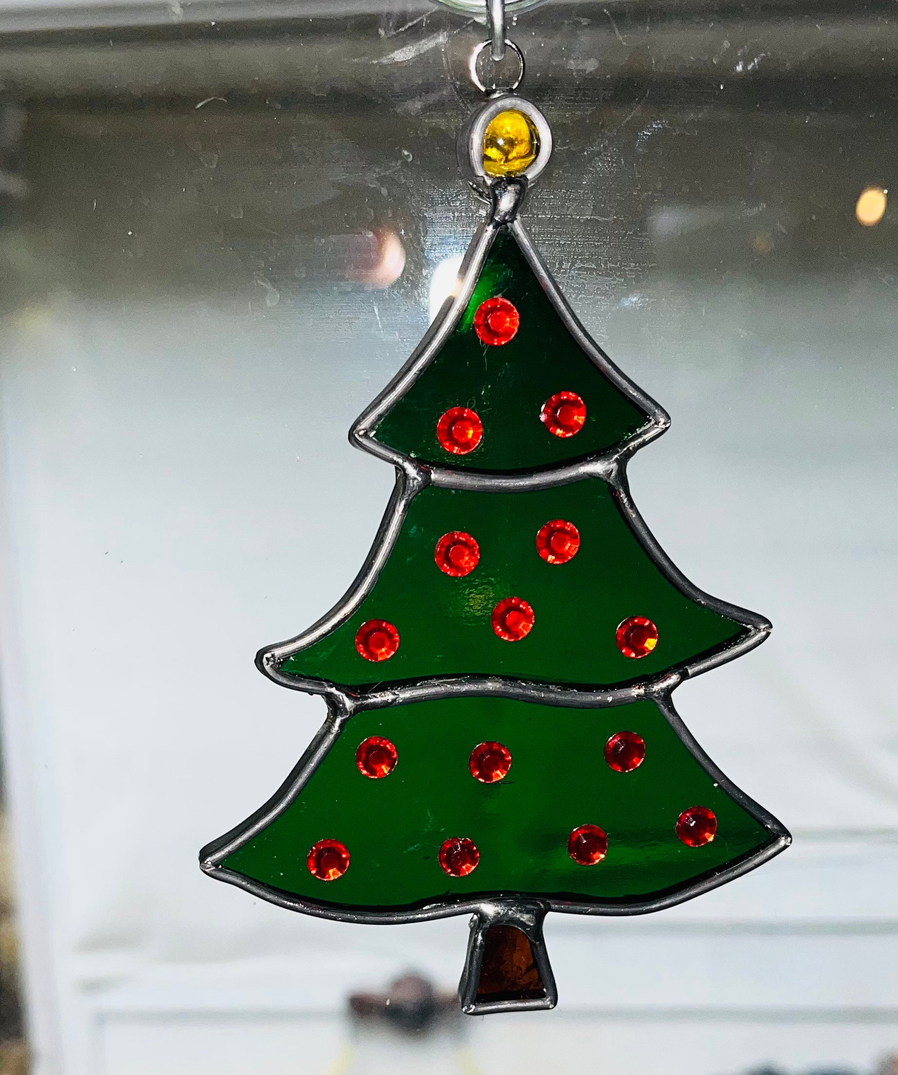 Mini Stained Glass Christmas Tree/ 4 1/2 X 2tree Decorated - Etsy