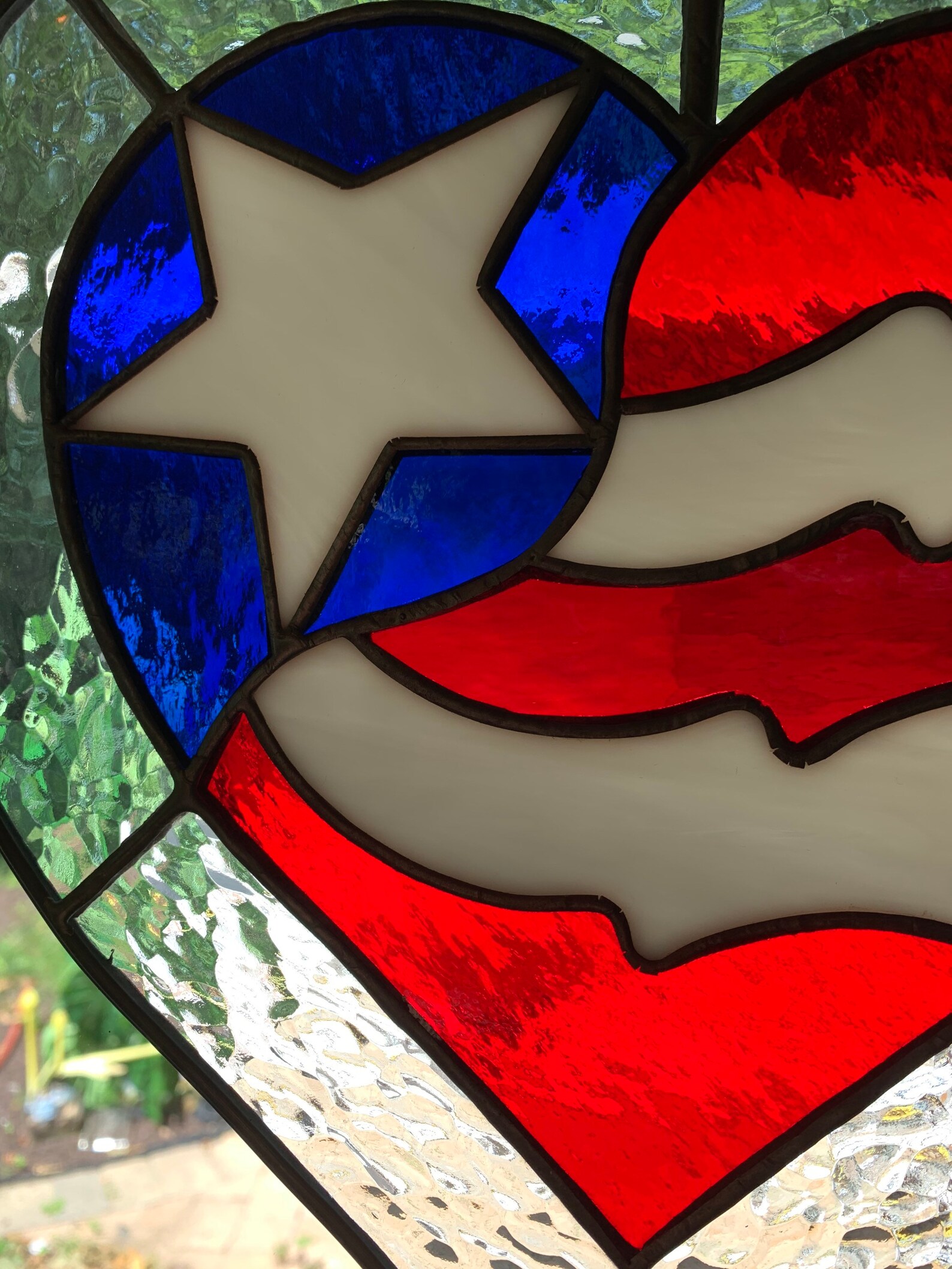Large Stained Glass Freedom Heart/ American Flag in a Heart - Etsy