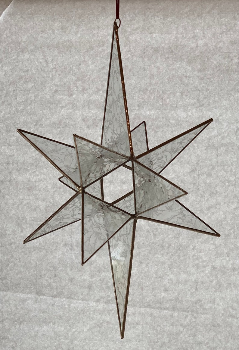 5 x 9 1/2Star of Bethlehem/ Star Suncatcher with open | Etsy