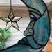 6 X 11 Moon/ Blue-pink Moon Window Hanging/ Stained Glass - Etsy
