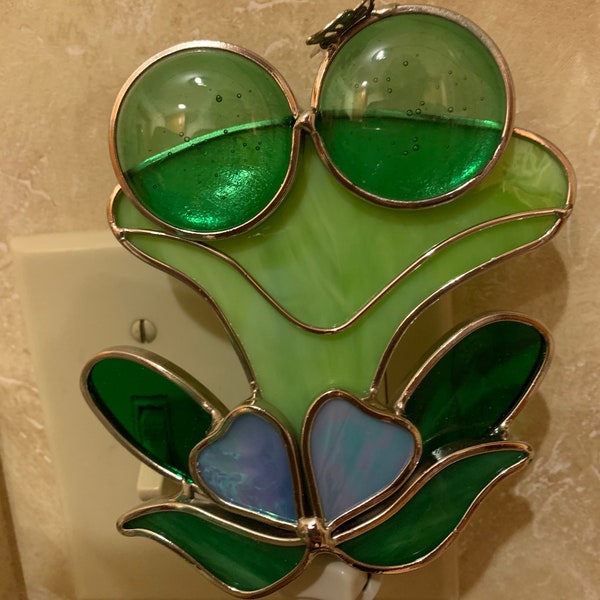 Frog Glass Night Light - Etsy