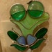Stained Glass Frog Night Light/ 6”hx 5”w Big Eyed Frog With a Pink ...