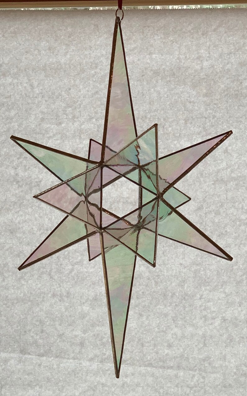 5 x 9 1/2Star of Bethlehem/ Star Suncatcher with open | Etsy