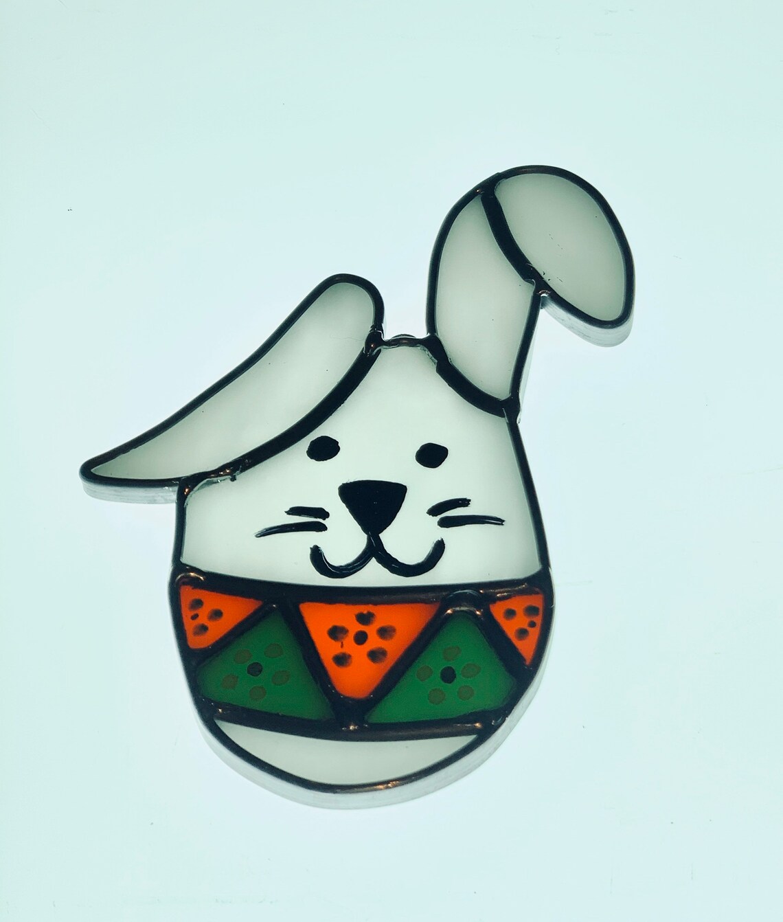Easter Suncatcher/ Stained Glass Egg Bunny/ Easter Gift/ - Etsy