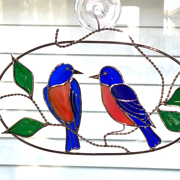 Glass Bluebirds - Etsy
