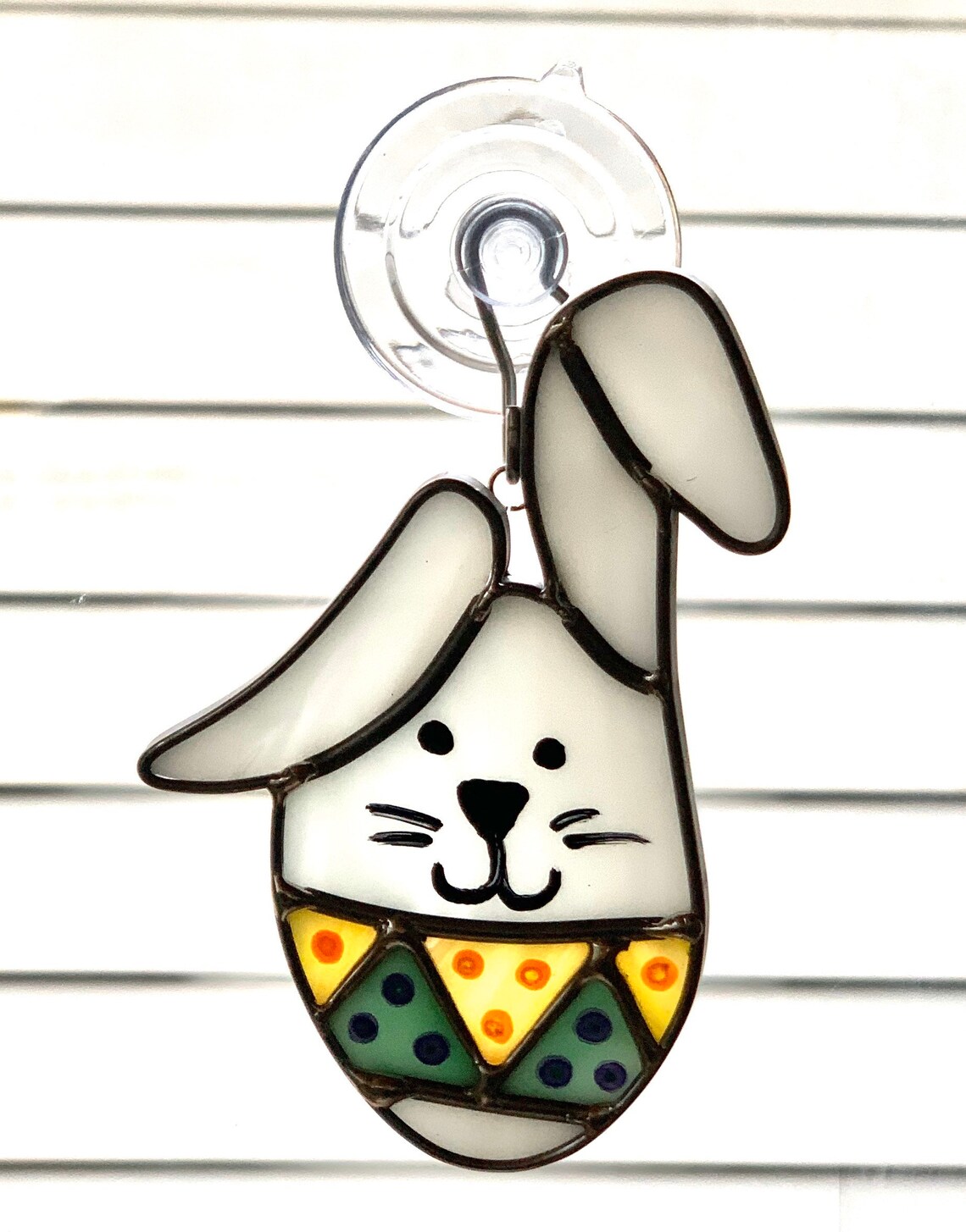 Easter Suncatcher/ Stained Glass Egg Bunny/ Easter Gift/ - Etsy
